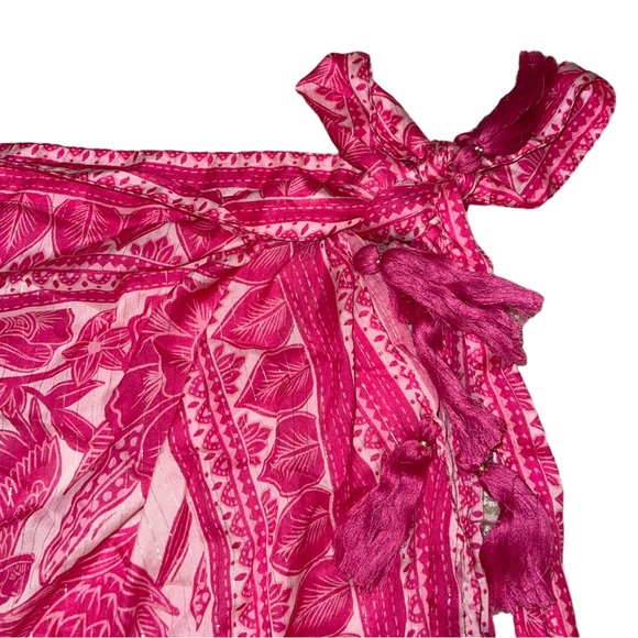 FARM Rio | Skirts | Nwt Farm Ro Tropical Woodcut Tassel Pareo Skirt ...